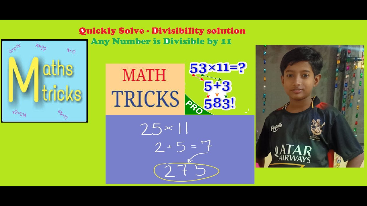 Math Tricks Divisible By 11 YouTube Math Tricks Divisible By 11 YouTube