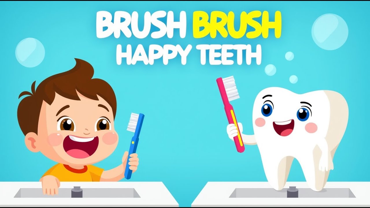 "Happy Tooth Song 🪥 | Brush Your Teeth Every Day! | Fun Kids Morning ...