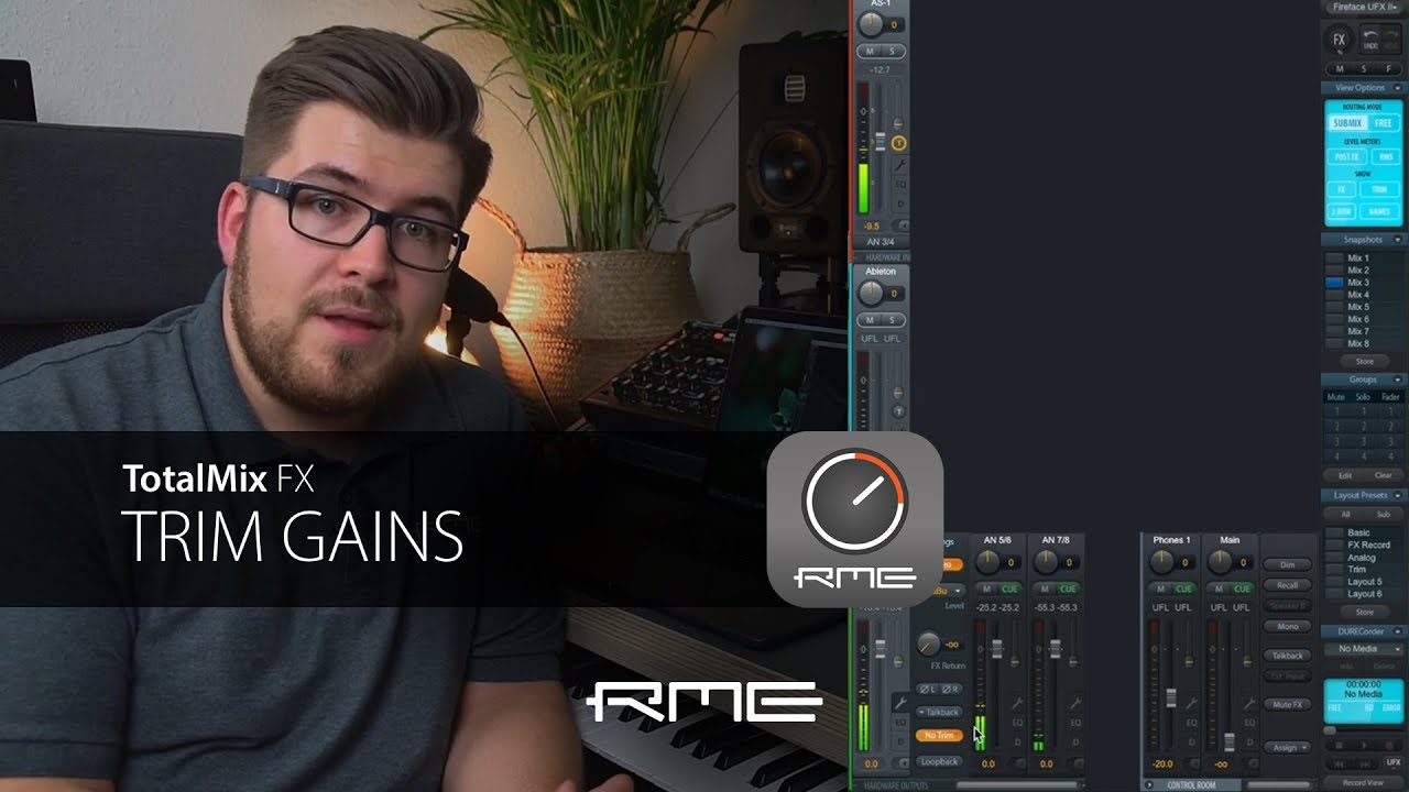 はじめてのTotalMix FX - トリム・ゲイン（Trim Gains） - YouTube