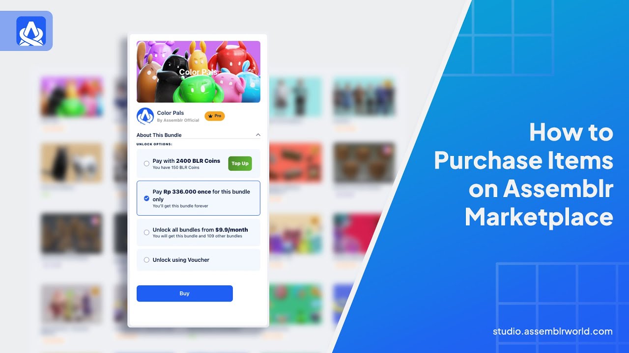 How to Purchase Items on Assemblr Marketplace - YouTube
