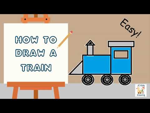 How to draw a Train| Art Pre K Homeschool Curriculum | Pre K Learning | Preschool Art Lessons