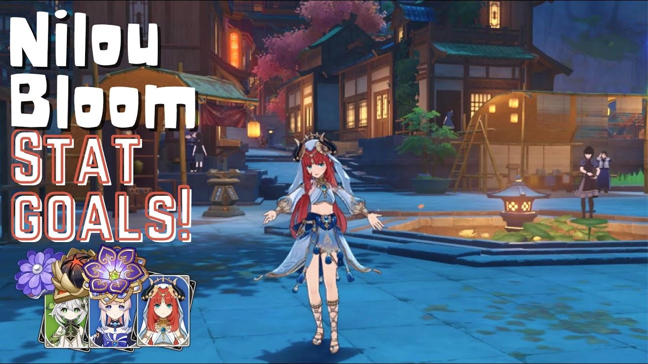 Bloom Team soft stat GOALS! | How to build Nilou, Nahida, & Kokomi ...