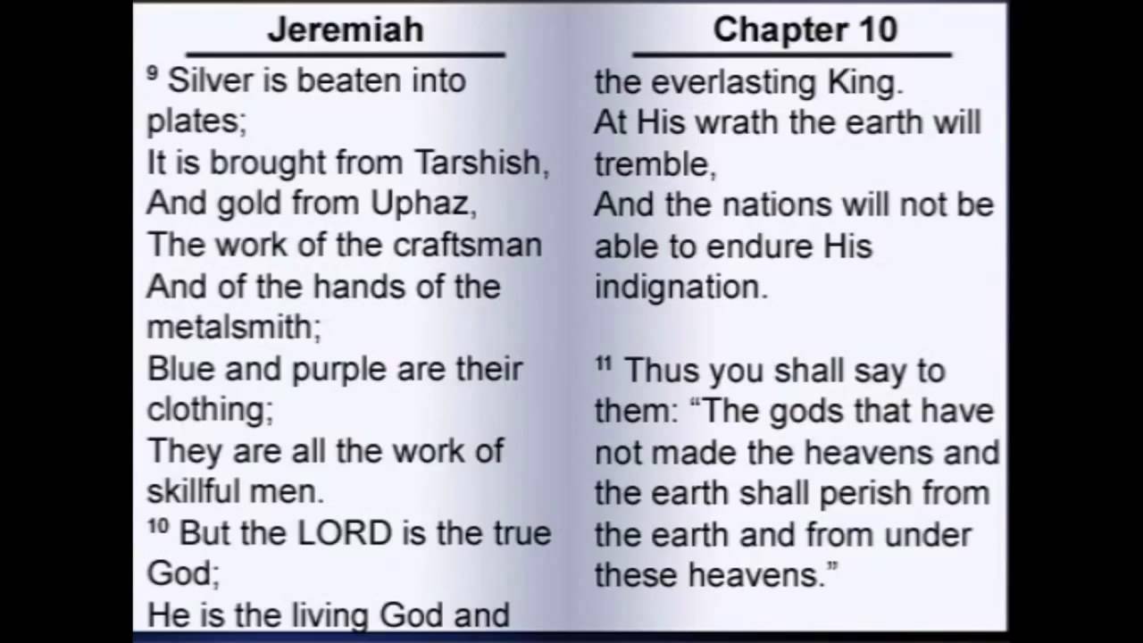 The Book of Jeremiah 10 - YouTube