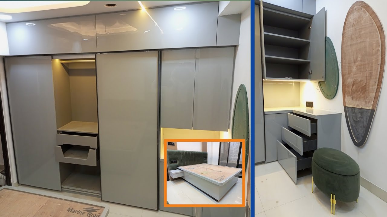 Wardrobe Design with glass Profile Shutters - YouTube