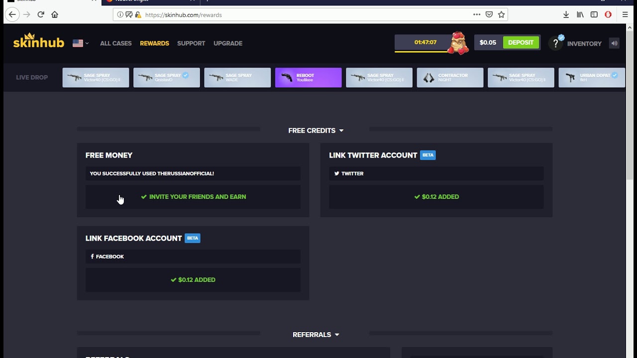 Code skinhub 1$ FREE!! - YouTube
