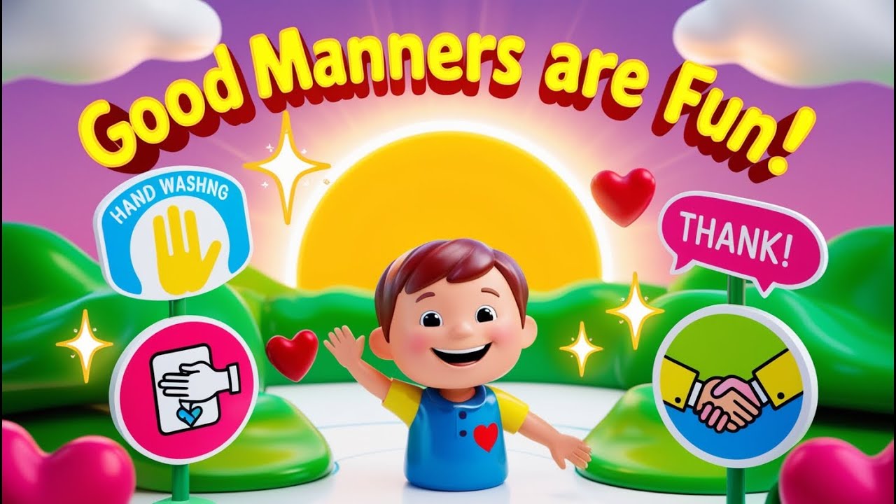 Teach Your Kids GOOD MANNERS with This Fun Educational Song! Good ...