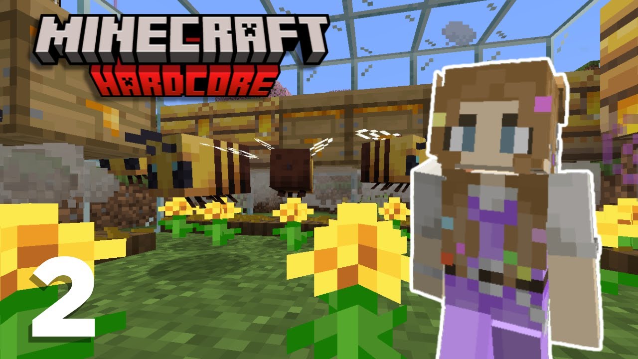 I Am One With The Bees! | Hardcore Minecraft Episode 2 - YouTube