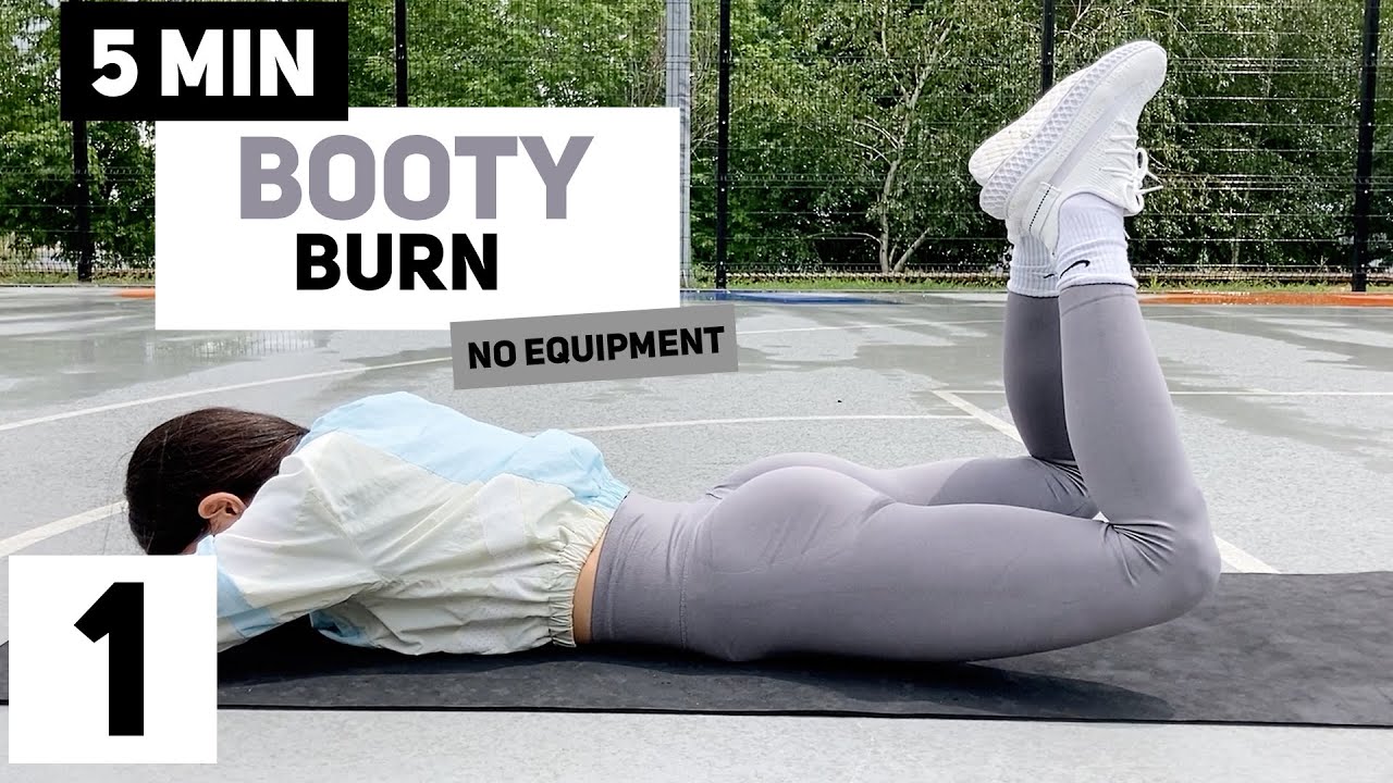 5 MIN BOOTY BURN| No Equipment - YouTube
