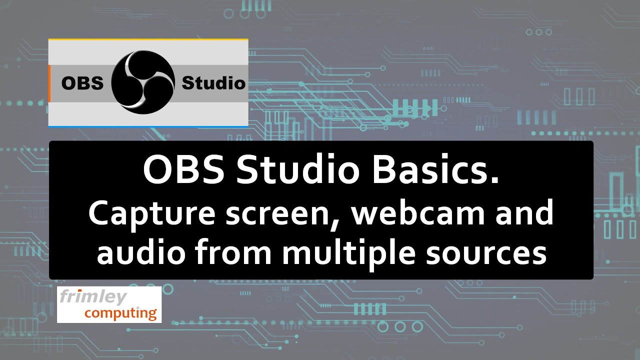 OBS Studio basics - getting started - YouTube