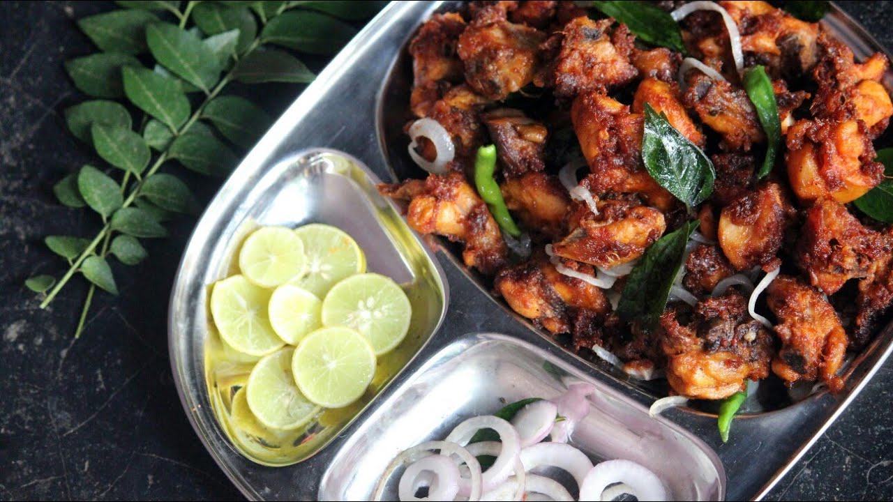 Thattukada Style Chicken Fry - YouTube
