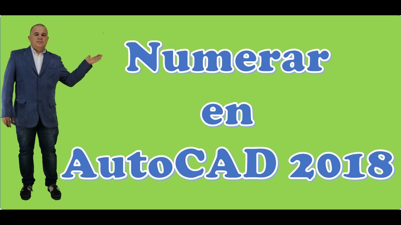 Numerar en AutoCAD 2018 - YouTube