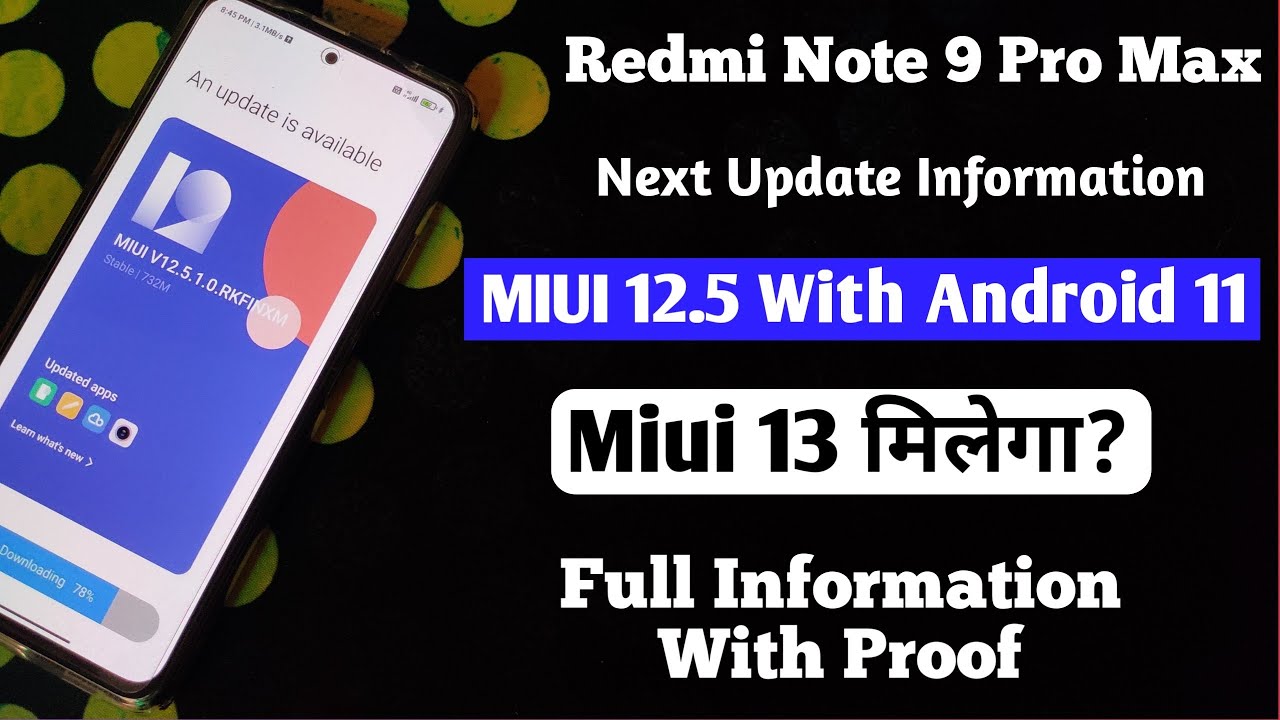 Redmi Note 9 Pro Max Next Update Miui 12.5 With Android 11 | Redmi Note ...
