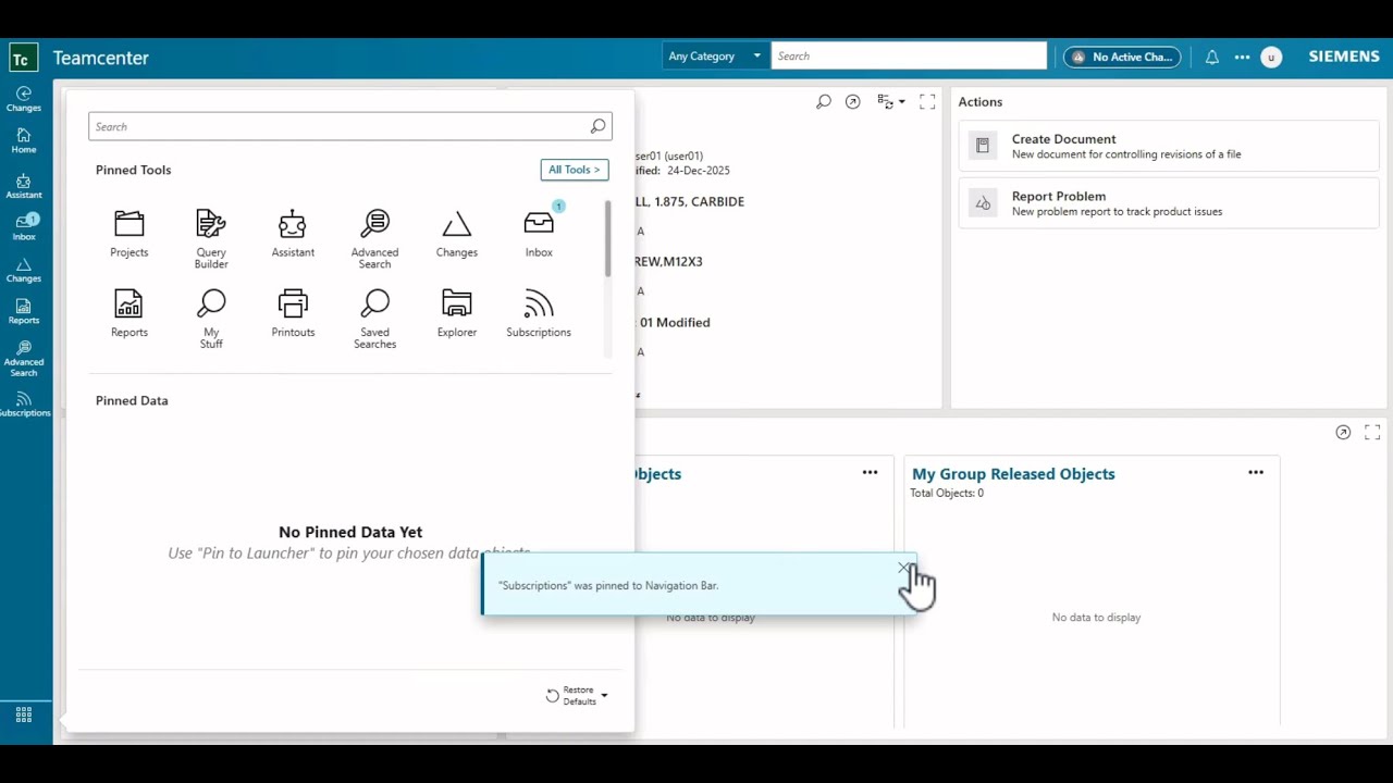 Teamcenter 2512: Explore the Redesigned Active Workspace Home Page and ...