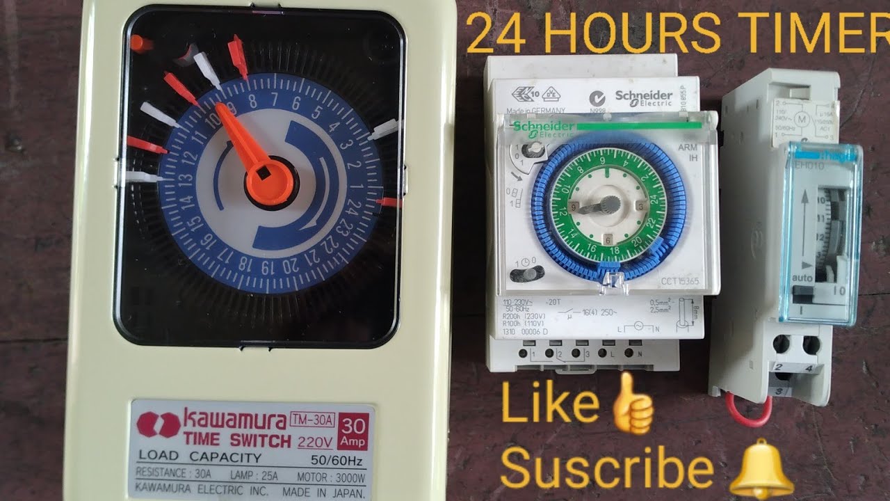 24 HOURS TIMER SWITCHES USE AND CONNECTION REVIEW. #schnider #timer # ...