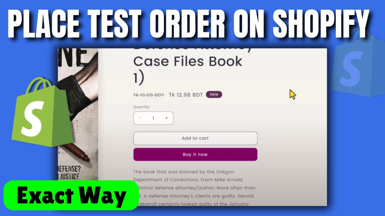 How to do a test order on shopify (2025) - YouTube