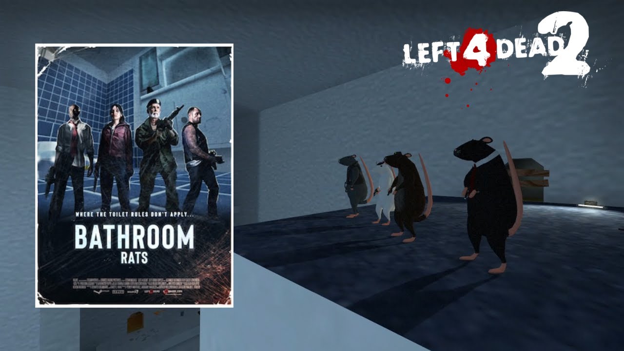 These rats are fire (BATHROOM RATS) Left 4 Dead 2 Custom Map - YouTube