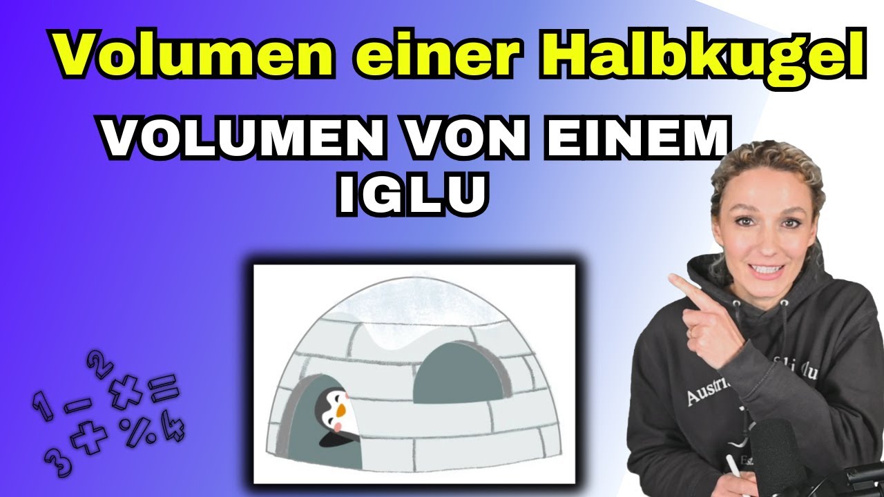 Volumen von innen und außen des Iglus (Halbkugel) berechnen - YouTube