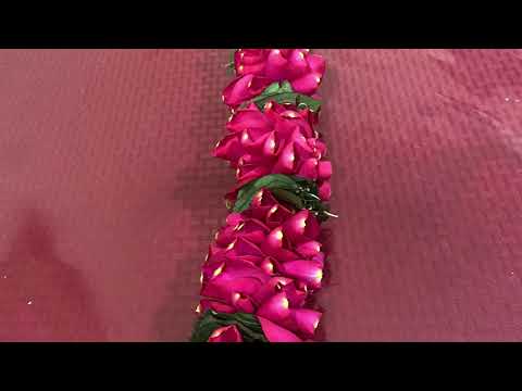 Easy method to make Rose petals garland | DIY Rose petals with leaves garland???