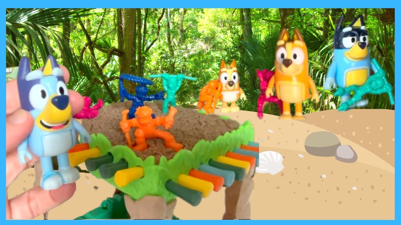 BLUEY and Bingo Toys! | Play Kinetic Sand Game Sink n Sand | Pretend ...