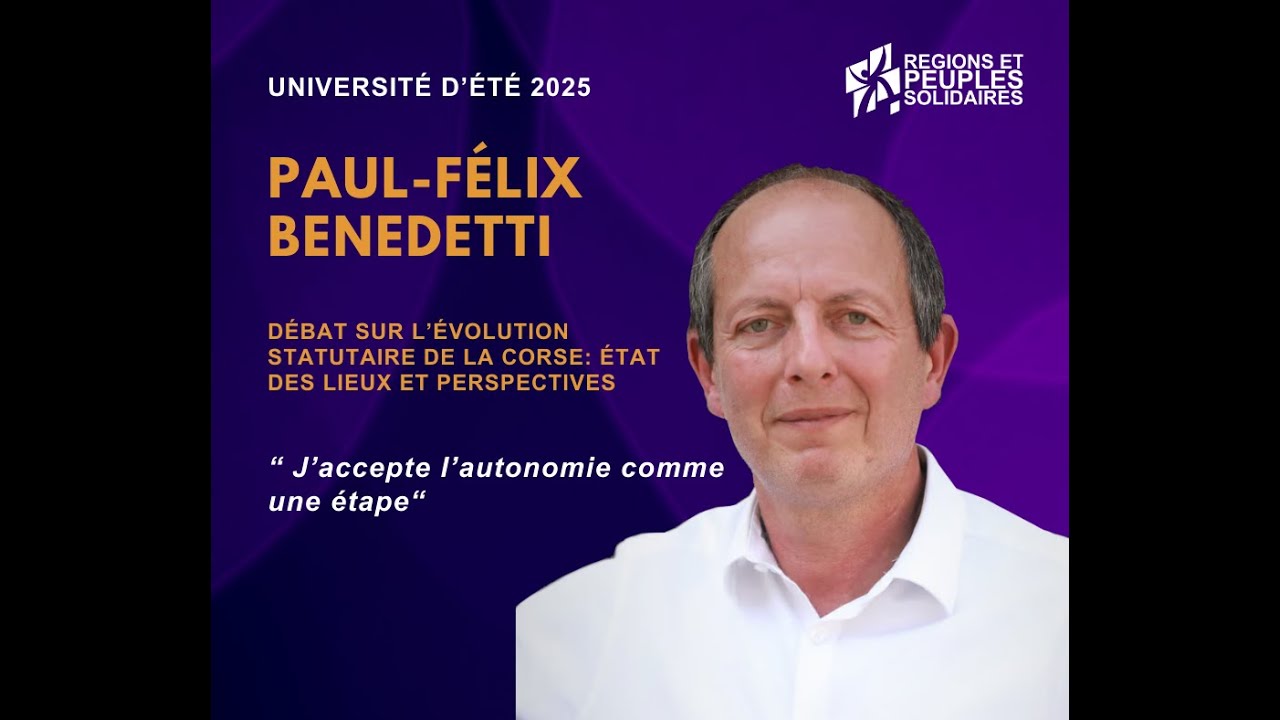 Paul-Félix Benedetti, président du groupe Core in Fronte à l'Assemblée ...