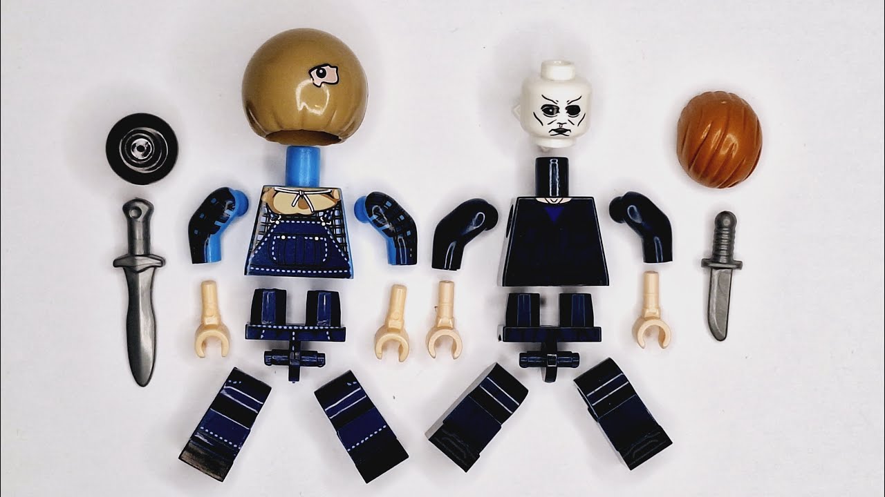 LEGO JASON SACK MASK FRIDAY 13TH VS MICHAEL MYERS HALLOWEEN. UNOFFICAL ...
