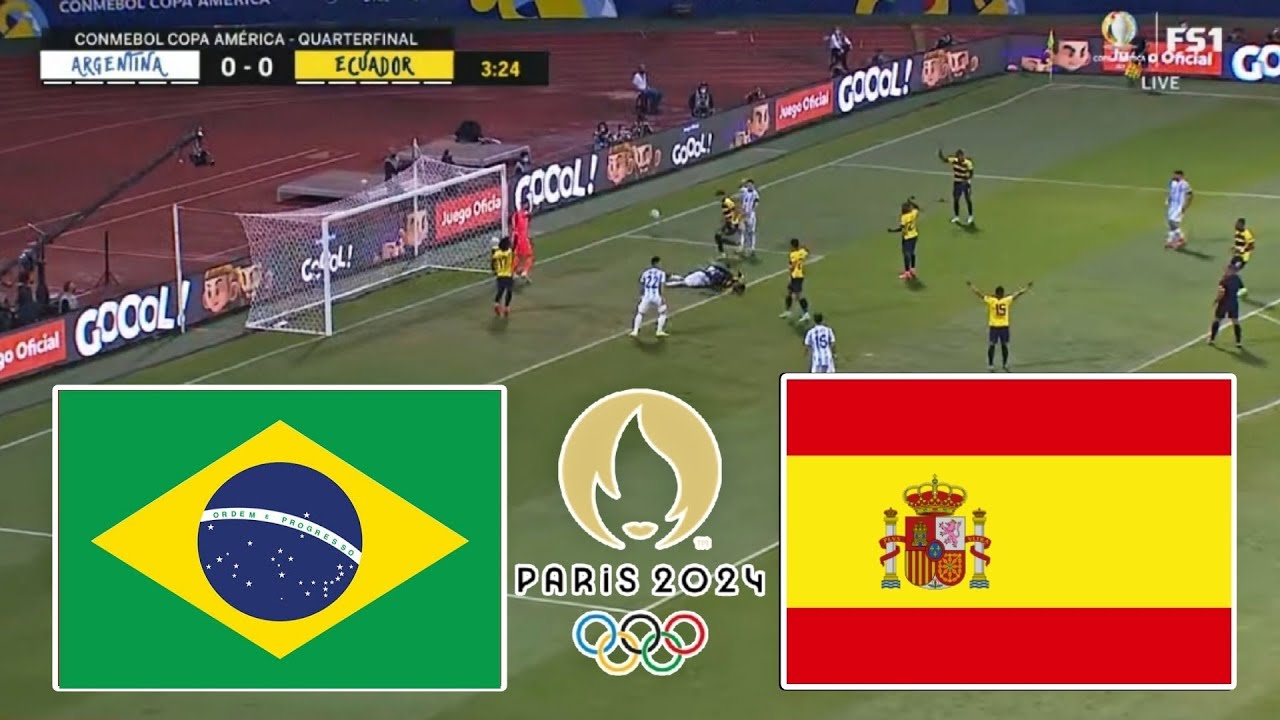 Brazil Vs Spain Women Football Match 2024 | Paris Olympics 2024 Live ...
