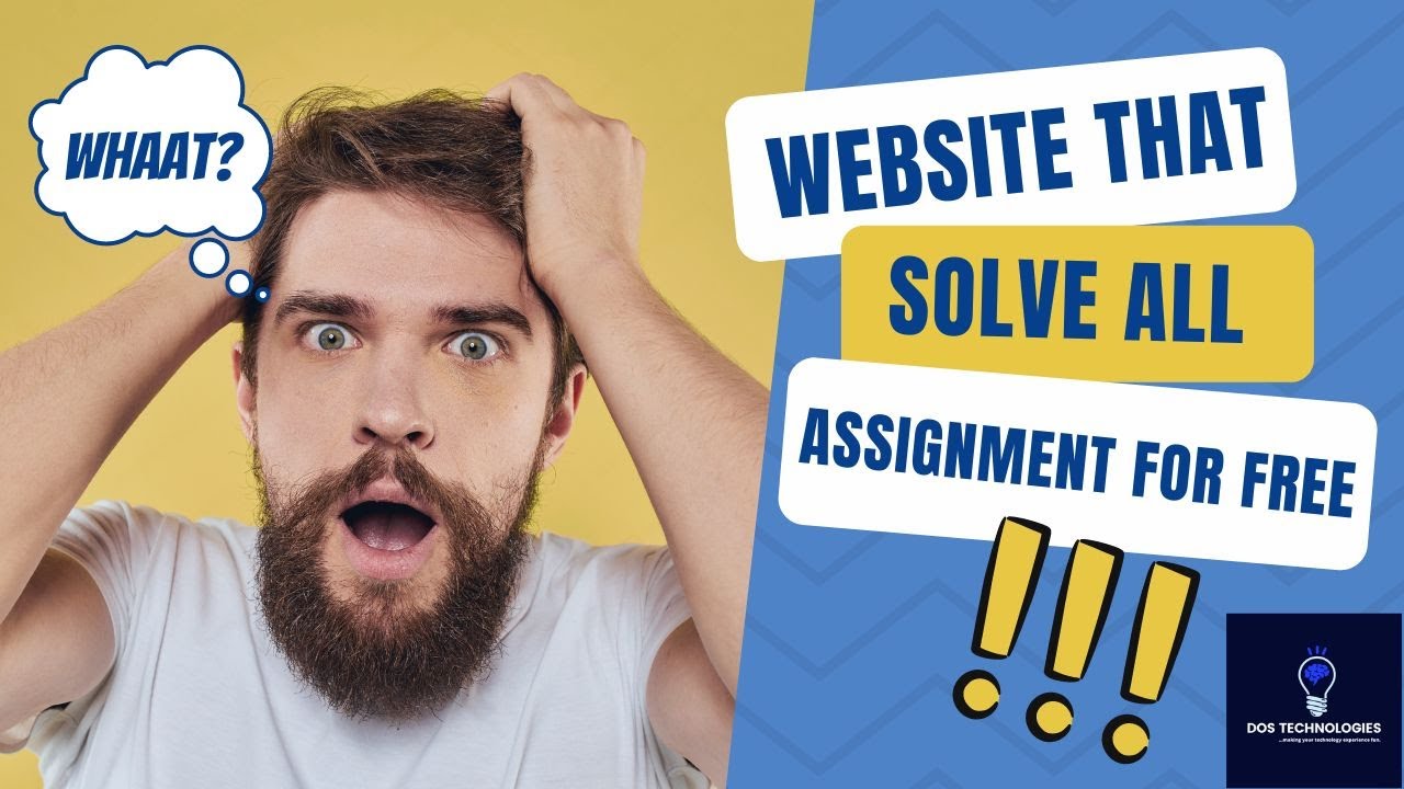 WEBSITE THAT SOLVE ALL YOUR ASSIGNMENTS FOR FREE. - YouTube