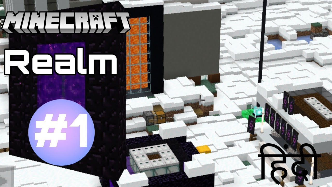 Playing Minecraft pe realme // MCPE realme #1 // हिंदी में // - YouTube