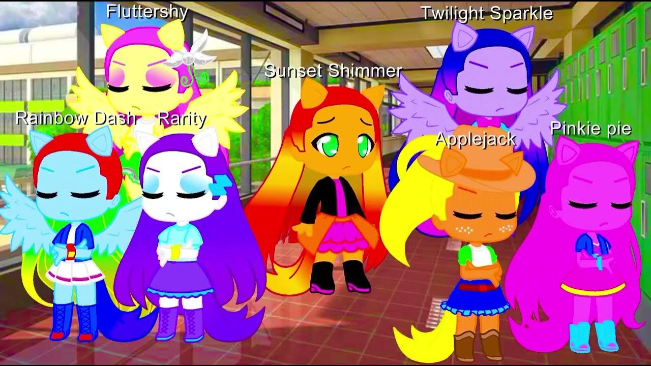 The Mane 6 Are Ignoring Sunset Shimmer Gacha Club Youtube