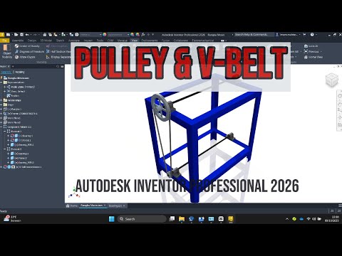 Membuat Pulley & V Belt Component - Autodesk Inventor Professional 2026