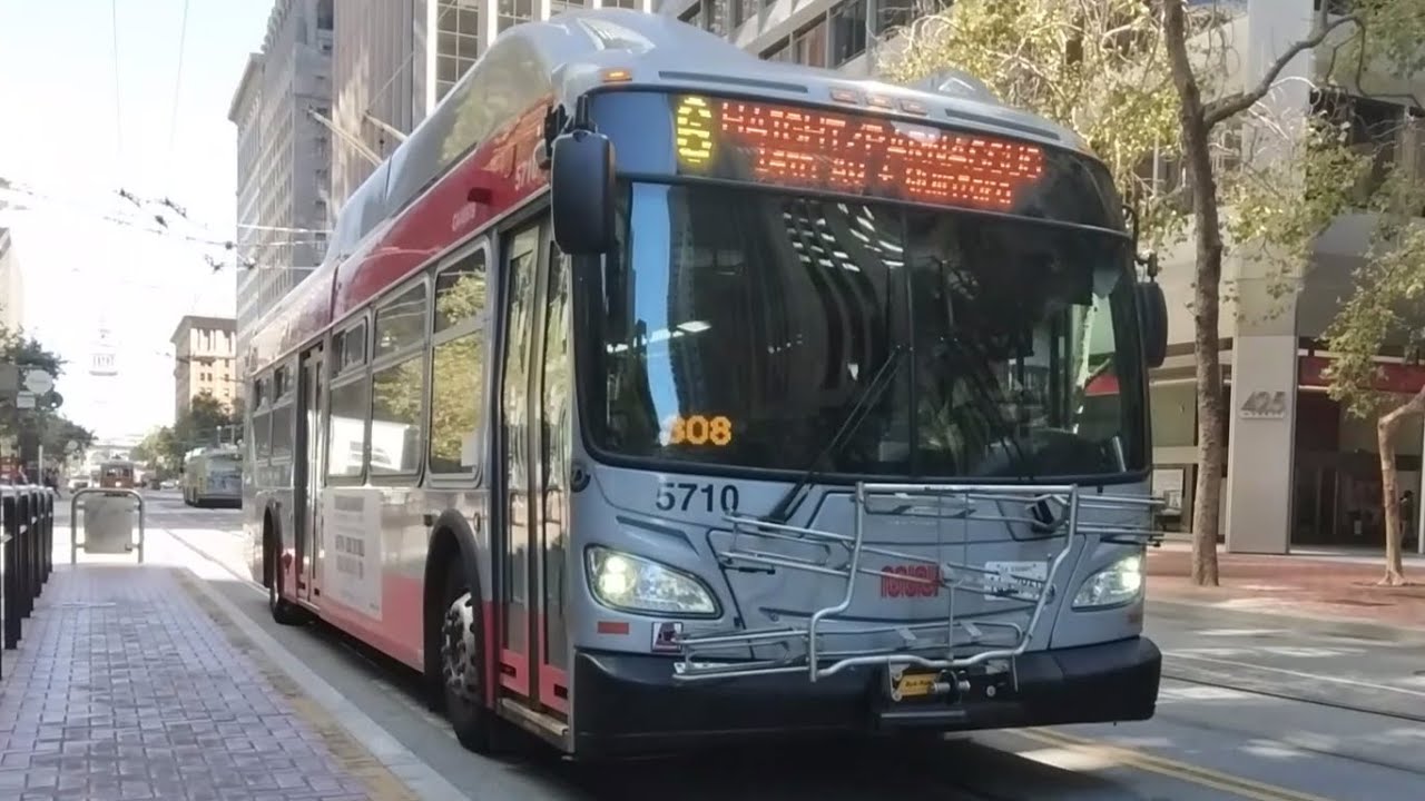 SF Muni 2018 New Flyer XT40 5710 on Route 6 Haight/Parnassus - YouTube