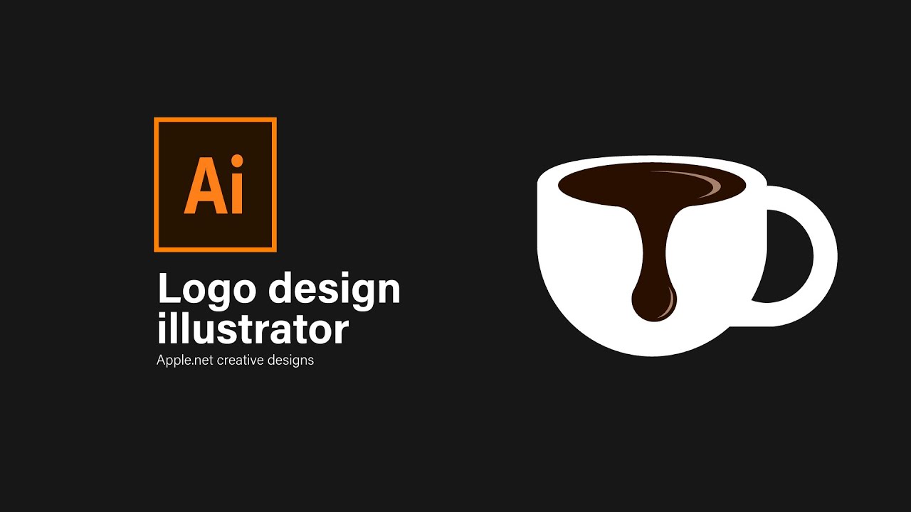LOGO DESIGN ILLUSTRATOR | How to design logo coffee cup in illustrator ...