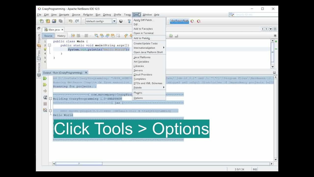 Learn how to remove extra lines in Apache Netbeans IDE 12.5 output ...