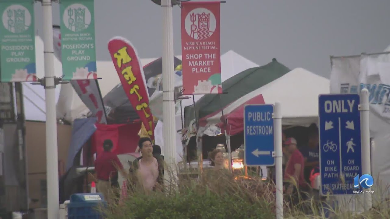 Rainy night for Neptune Festival, excitement for weekend - YouTube