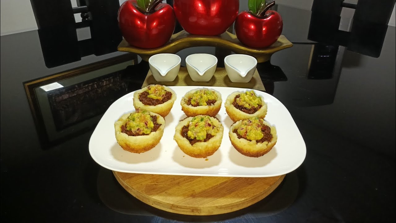 Deliciosa Canastas de Yuca Rellenas de Guiso de Carne Molida 😋 - YouTube