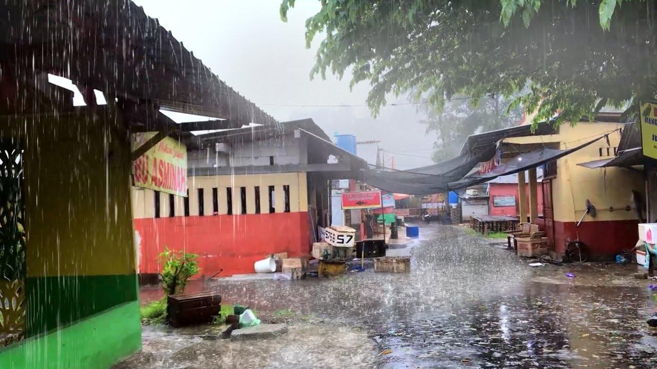 Rain Sounds For Sleeping 99% | Walk in Heavy Rain and Thunder, In ...