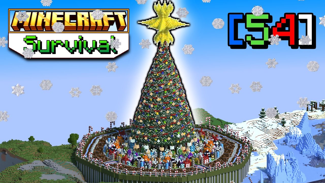 Building a GIANT CHRISTMAS TREE (Merry Christmas 2024!) in Minecraft ...