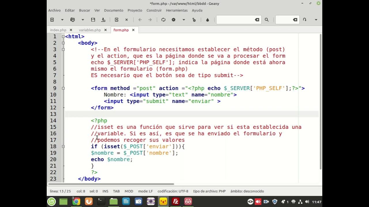 2. Introducción a PHP: Formularios (1ª parte) - YouTube