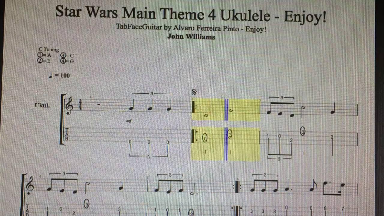 Star Wars Main Theme 4 Ukulele Enjoy! ;-) - YouTube