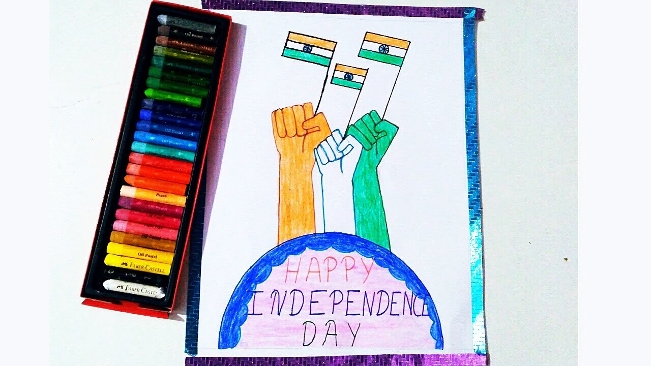 Poster making on independence day | 15 August drawing ideas ...