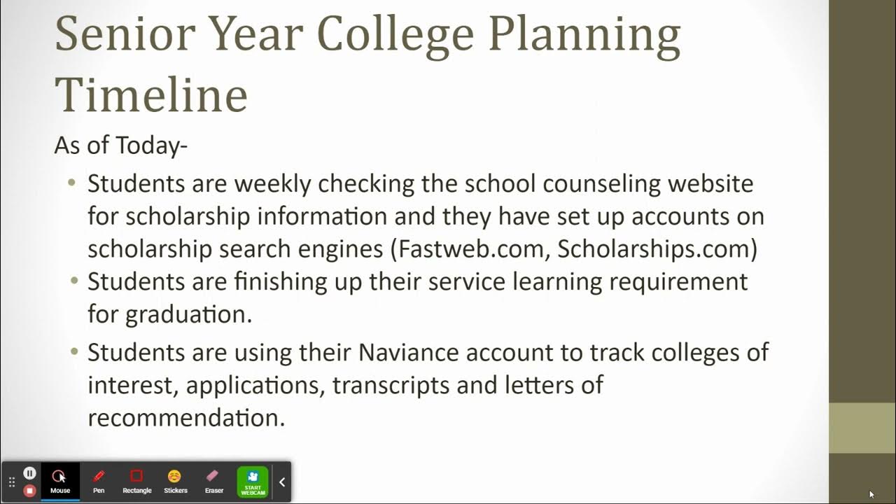 Senior College Planning - YouTube