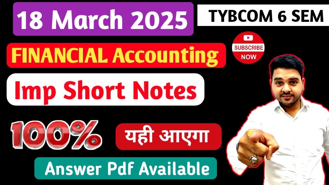 TYBCOM 6 SEM FINANCIAL Accounting | FA important Short notes with ...