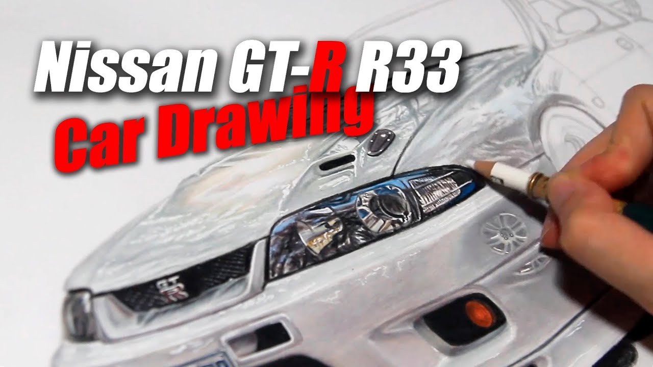 NISSAN Skyline GT-R R33 JDM Car Drawing | Orhan Ozvatan - YouTube
