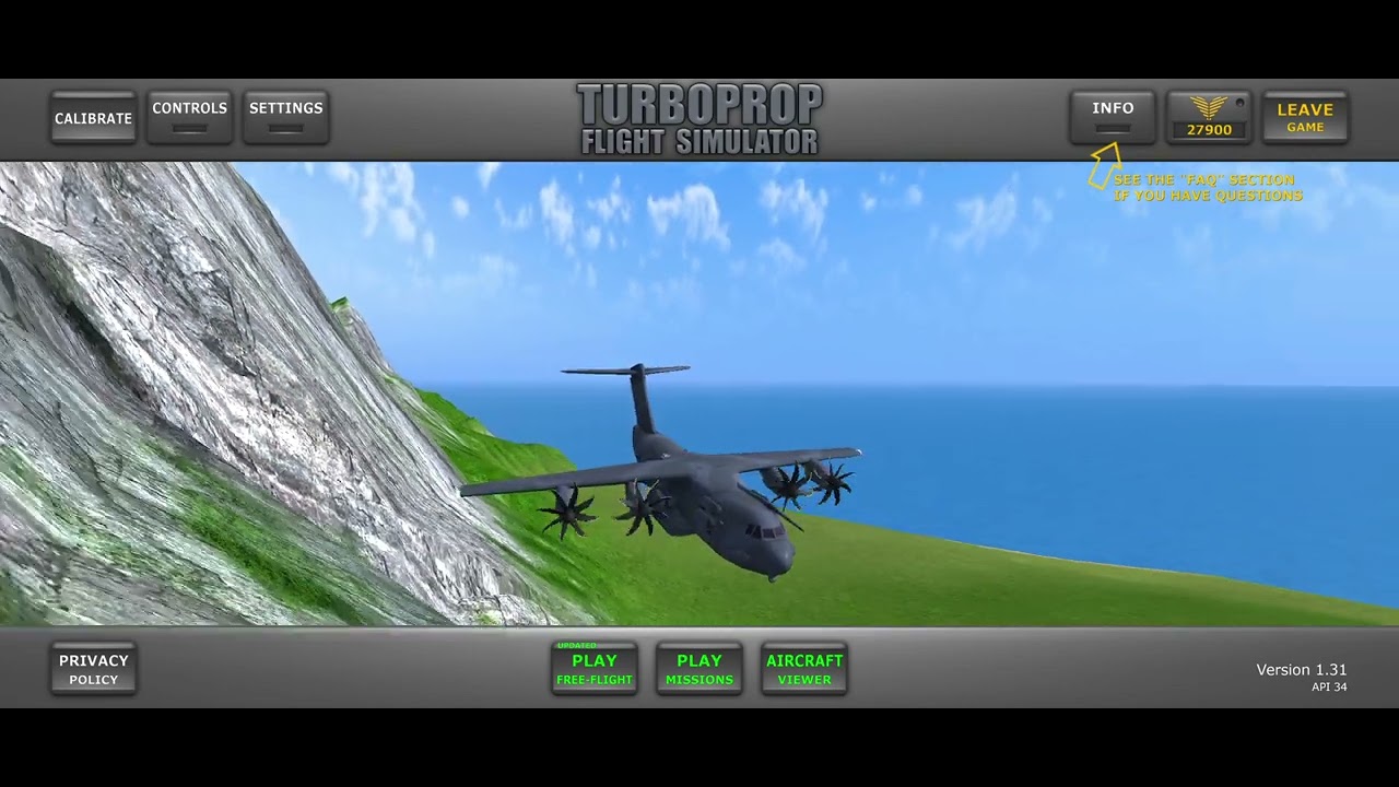turboprop flight simulator main menu video full clip - YouTube