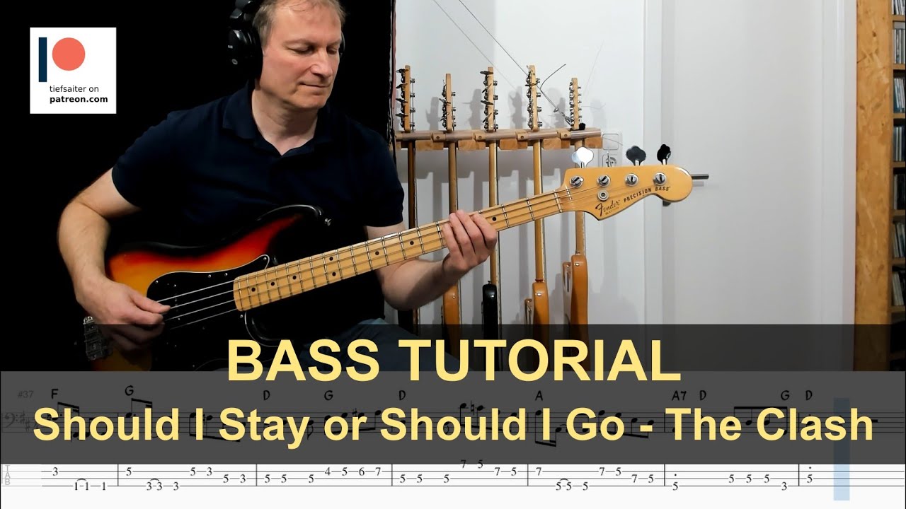 Should I Stay or Should - The Clash | Bass Tutorial (Sheet + TABs ...
