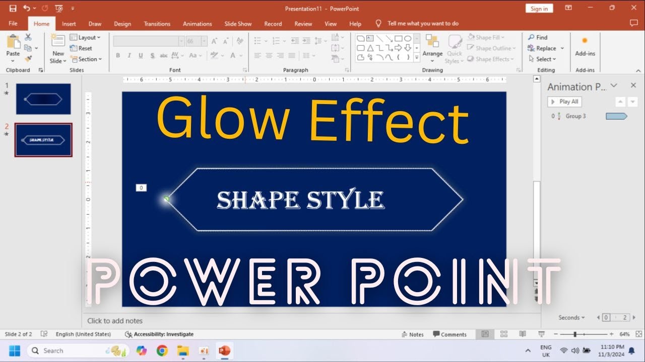 របៀបធ្វើ PowerPoint Glow Effect - YouTube