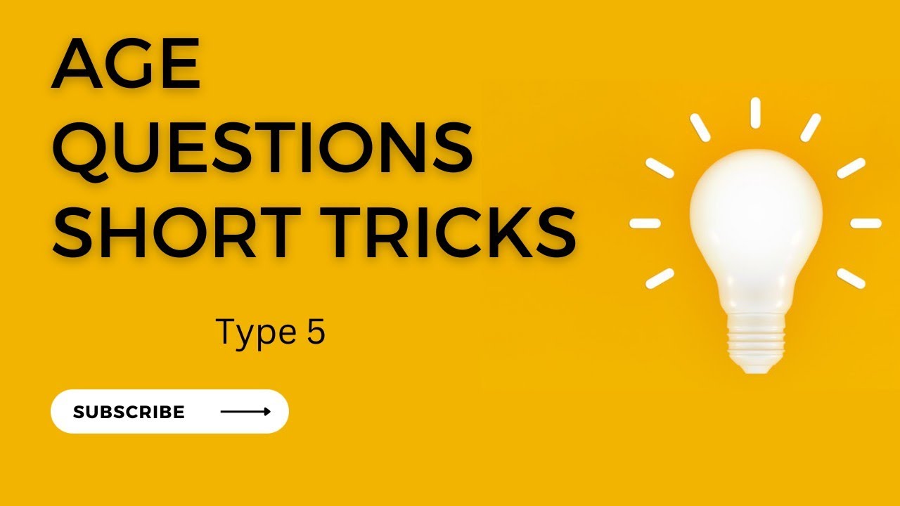 Type 5: Age questions short tricks ll Daughter and mother's age ll math ...