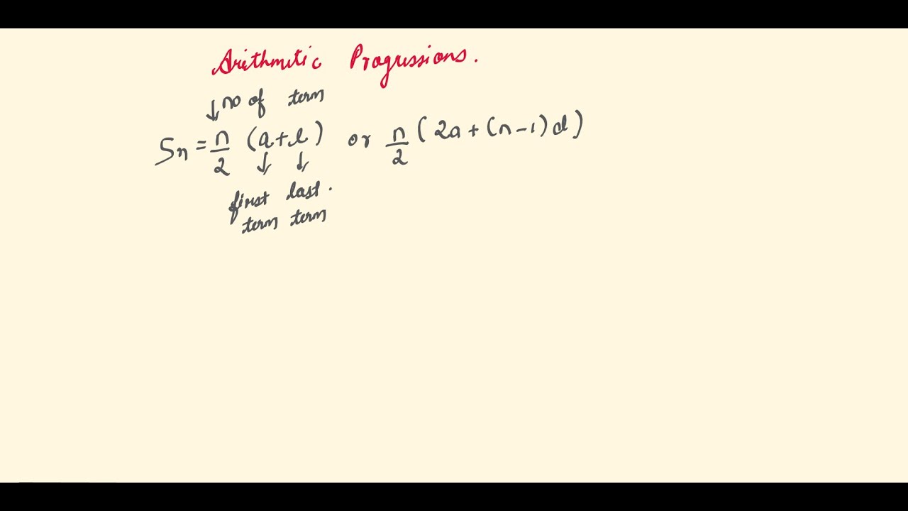 Proof of Sum of an Arithmetic Progression (AP) | Class 10 Math Tutorial ...