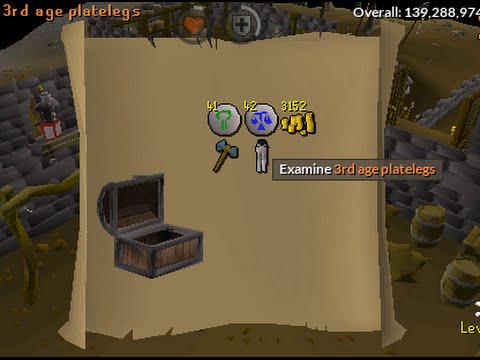 3rd Age Platelegs from Clue Scroll reward! 175M - YouTube