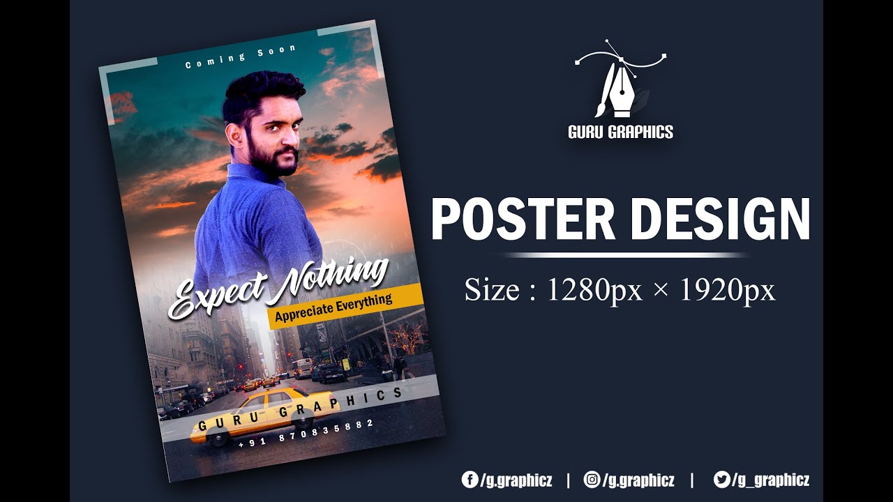 Design Movie Poster In Photoshop | Music Poster | Adobe Photoshop ...